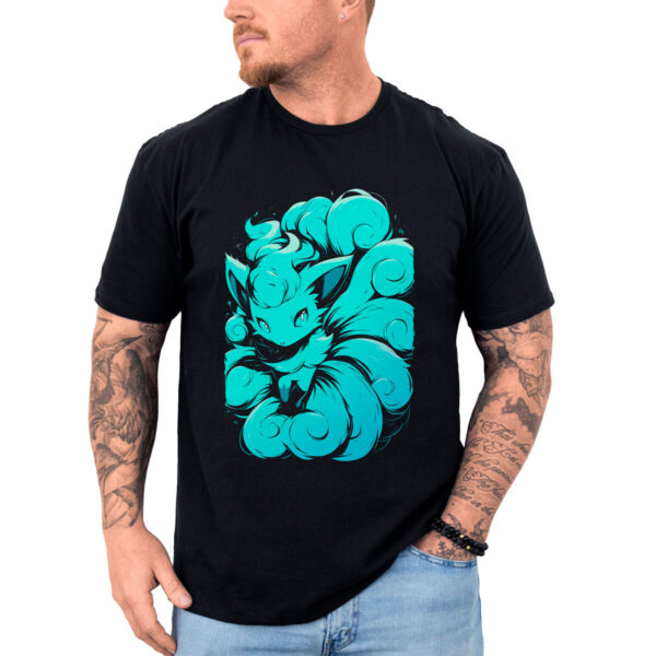 Poleras Hombre Anime Vulpix Outline Drawing Alta Calidad - Unika