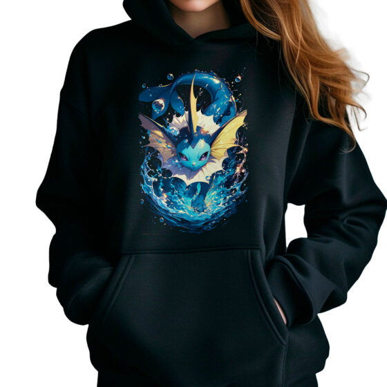 Polera Animada Mujer Vaporeon Atacando Pokémon - Unika