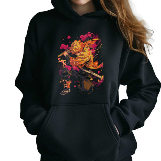Polera Hoodie Zenitsu Agatsuma Full Power Personalizado - Unika