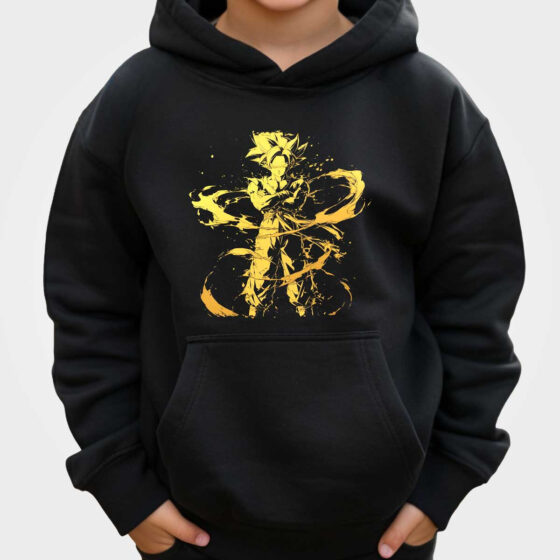 Polerones Anime Unisex Estampada Frontal Belleza Goten Outline Drawing ...